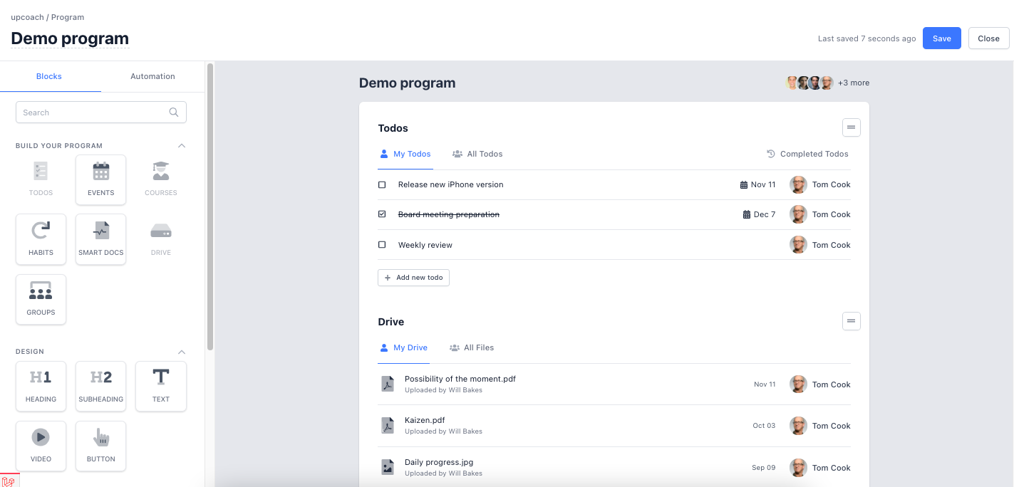 Major upcoach Feature Improvements Alert – Program designer 🎉 | upcoach ...
