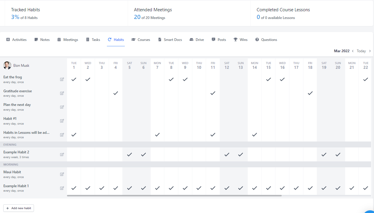 Simple coaching session plan creation | upcoach coaching platform