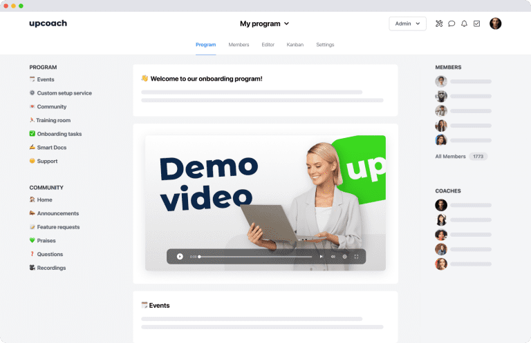 Online coaching platform - deliver transformational results